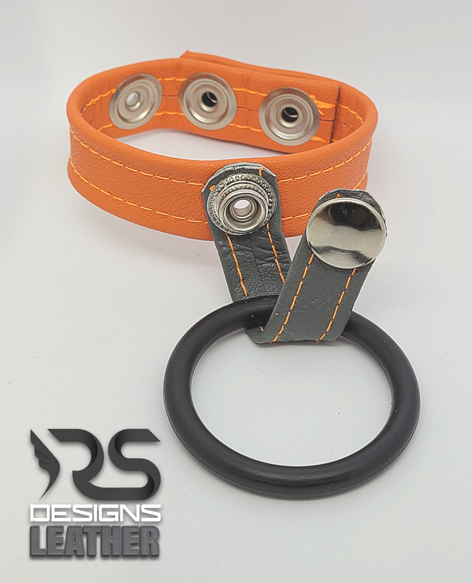 British Cockring, Orange & Light Gray Crock snap/ Rubber Ring – Raw ...